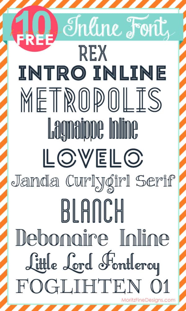 free FONT friday | fabulous INLINE fonts