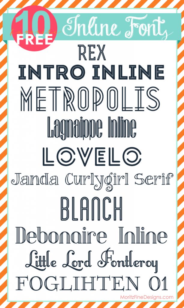 free FONT friday | fabulous INLINE fonts