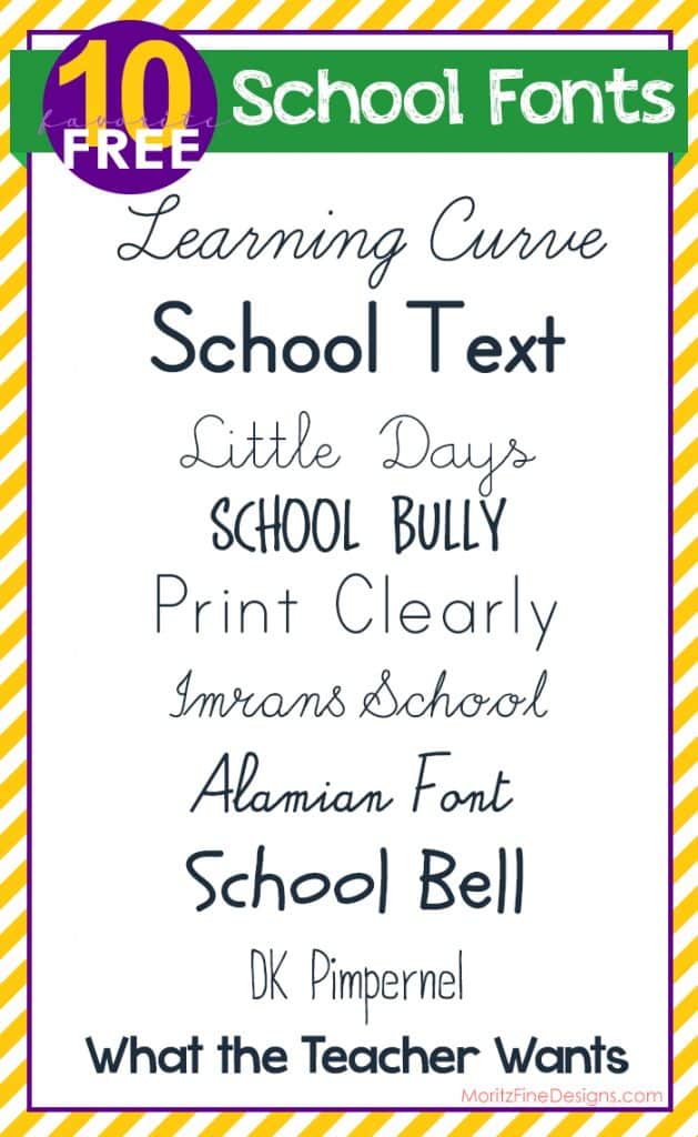 free FONT friday | school's out! celebrate with school fonts