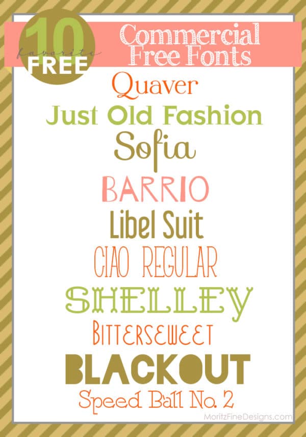 Best Commercial Free Fonts | Free Font Friday, Moritz Fine Blog Design