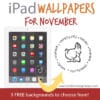 iPad Chalkboard Background for November | Moritz Fine Blog Designs