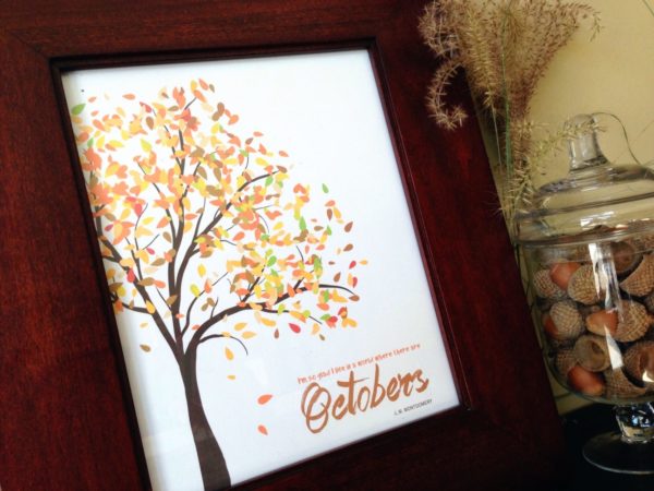 October Home Decor Printable