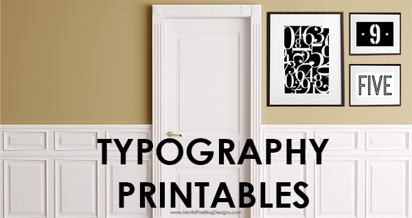 Number Typography Printables | Free Printables Included