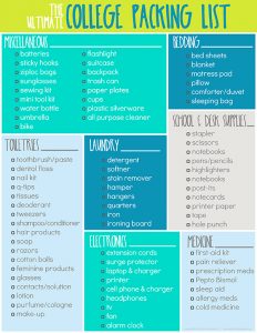 The Ultimate College Packing Checklist | Free Printable