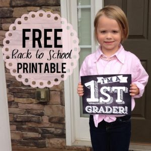 First Day of School Back to School Photo Signs | Free Printable