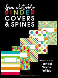 Back to School Binder Covers | Free Editable Binder Cover & Spine