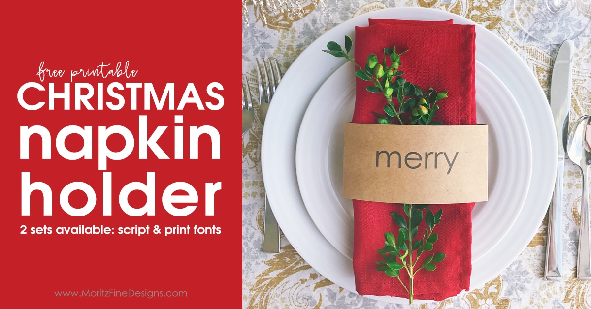 Paper Printable Napkin Ring Template