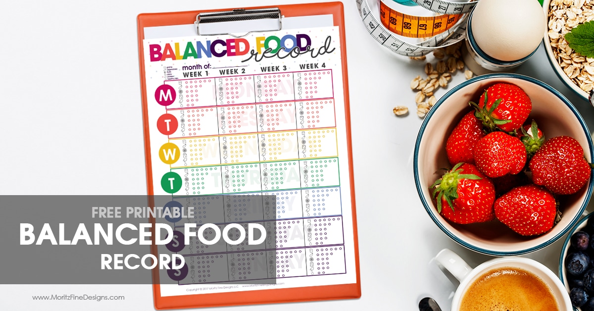 Balanced Food Tracker | Free Printable Included