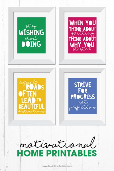 Motivational Quote Printables | Free Printable Included