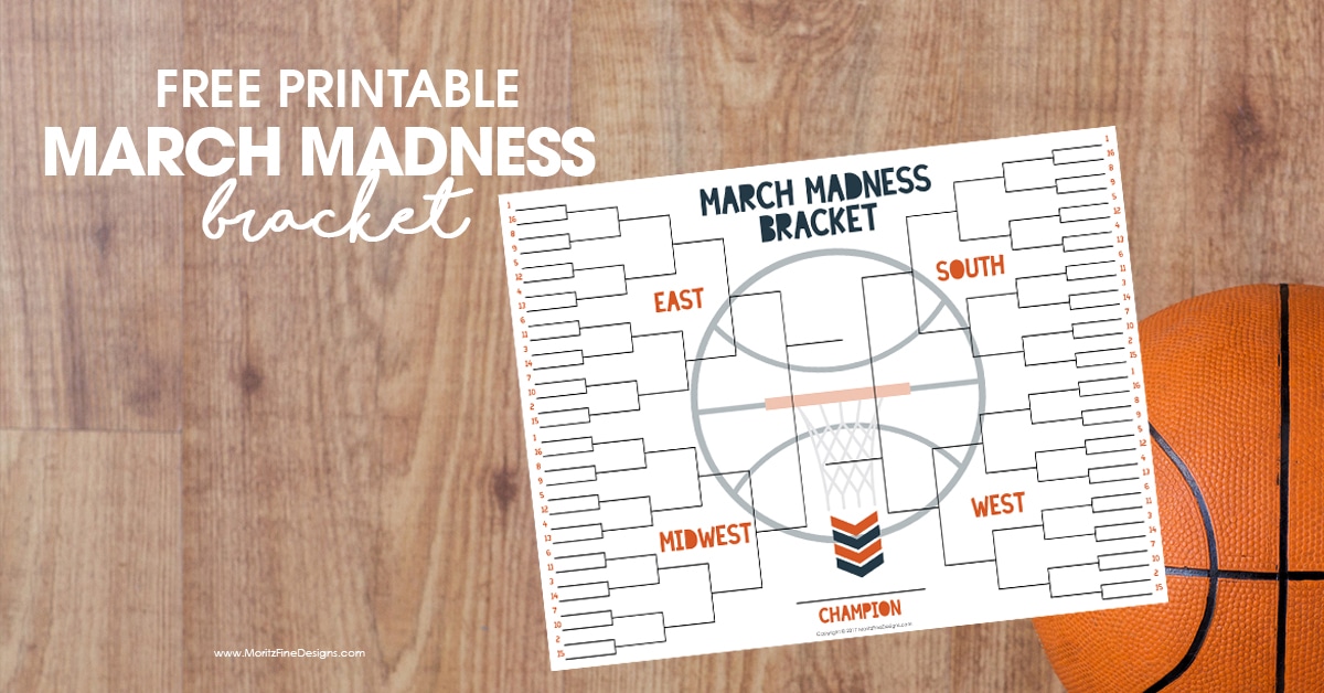 NCAA Free Tournament Bracket | Free Printable Included
