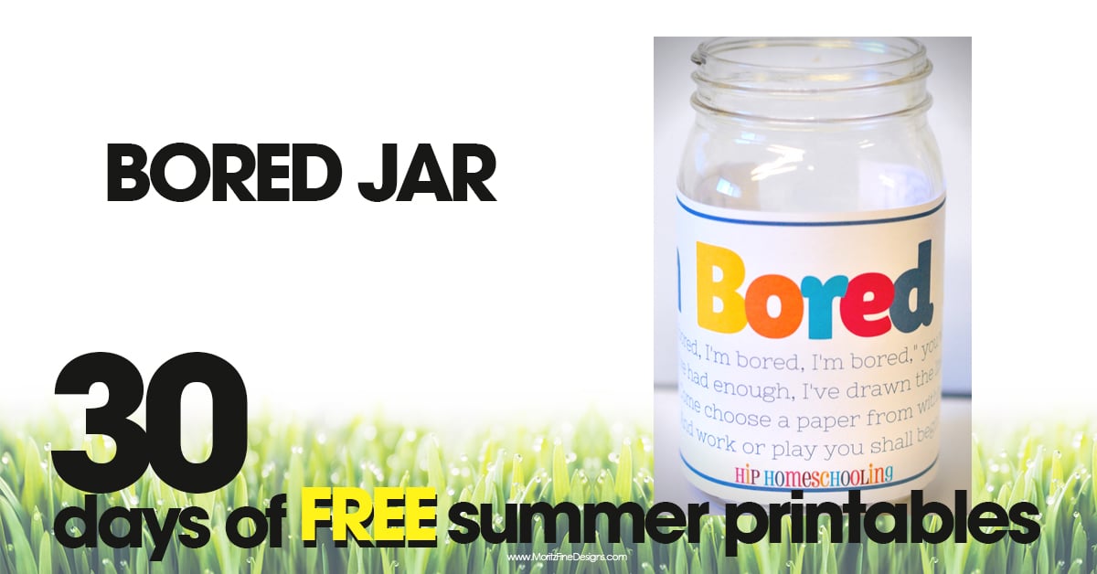 Bored Jar | Free Printable Activity to Keep Your Kids Busy