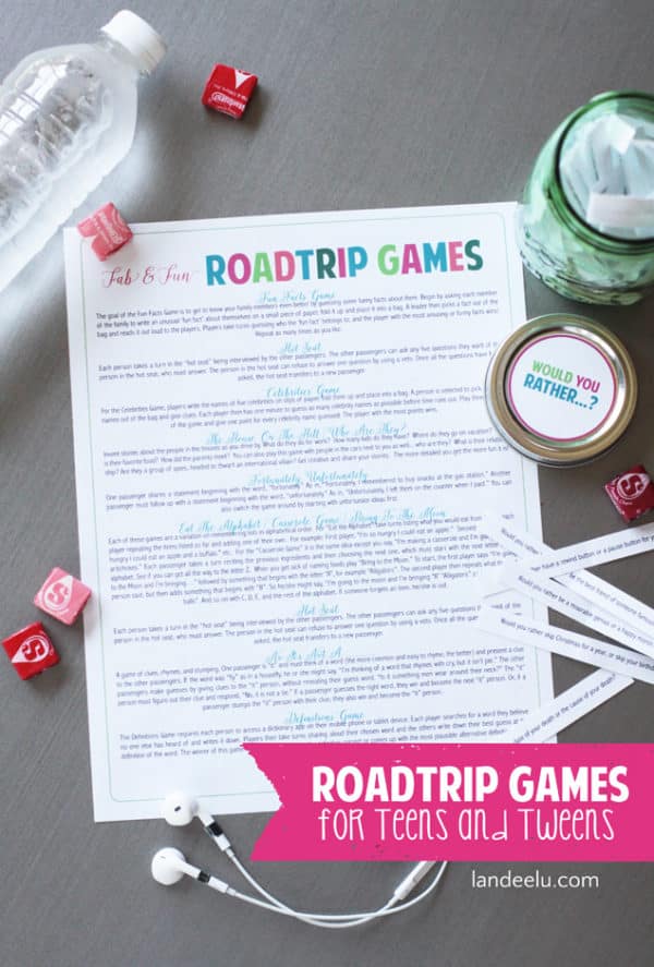 Road Trip Games for Tweens | Free Summer Printable Day #19