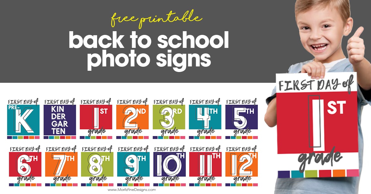 First Day of School Photo Sign | Back to School Picture Signs