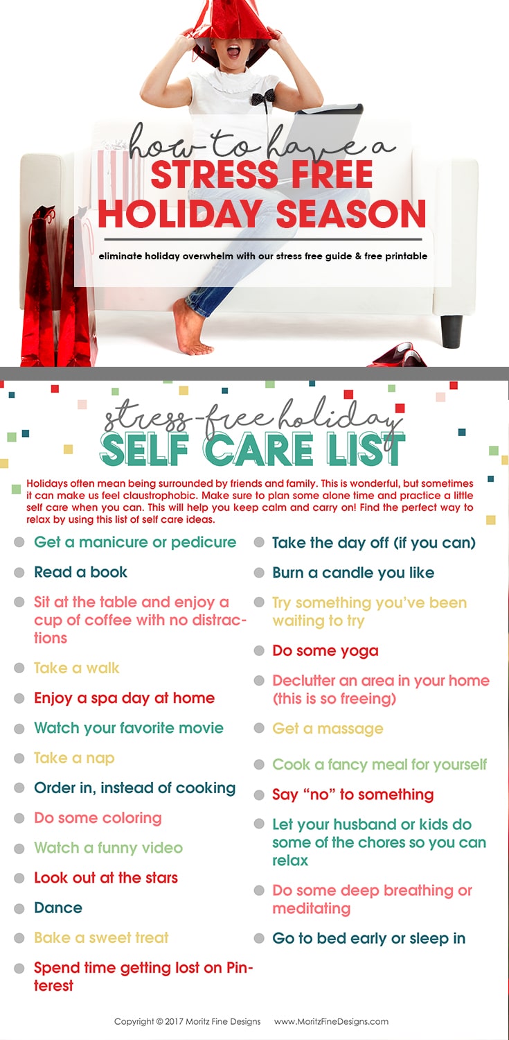 How To Have A Stress Free Holiday Season Free Self Care Checklist