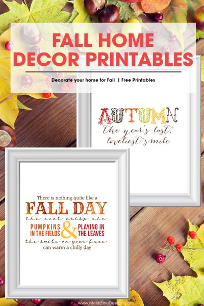 Free Fall Printables | Autumn Decor for your Home