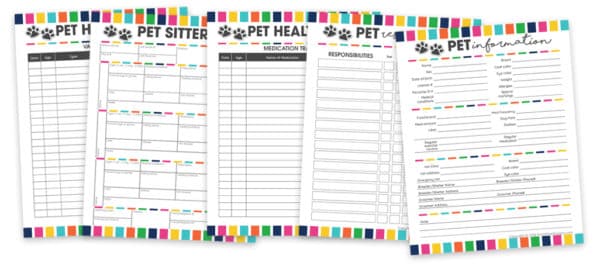 Free Printable Pet Organizer | Easy to Download & Print