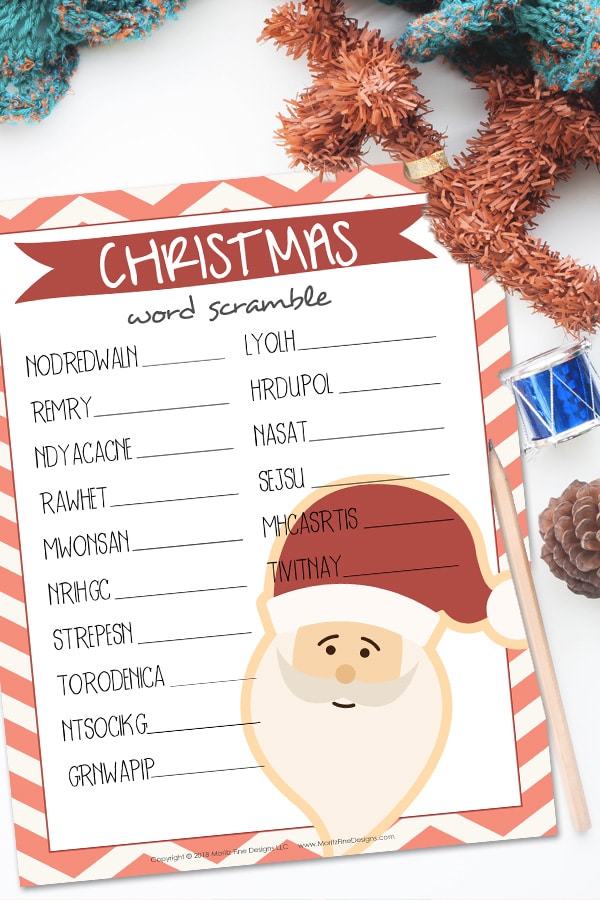 Hard Christmas Word Scramble