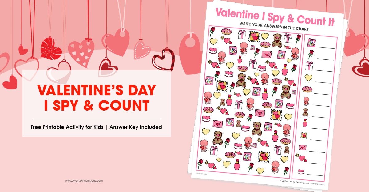 Valentine's Day I Spy & Count It for Kids | Free Printable Activity
