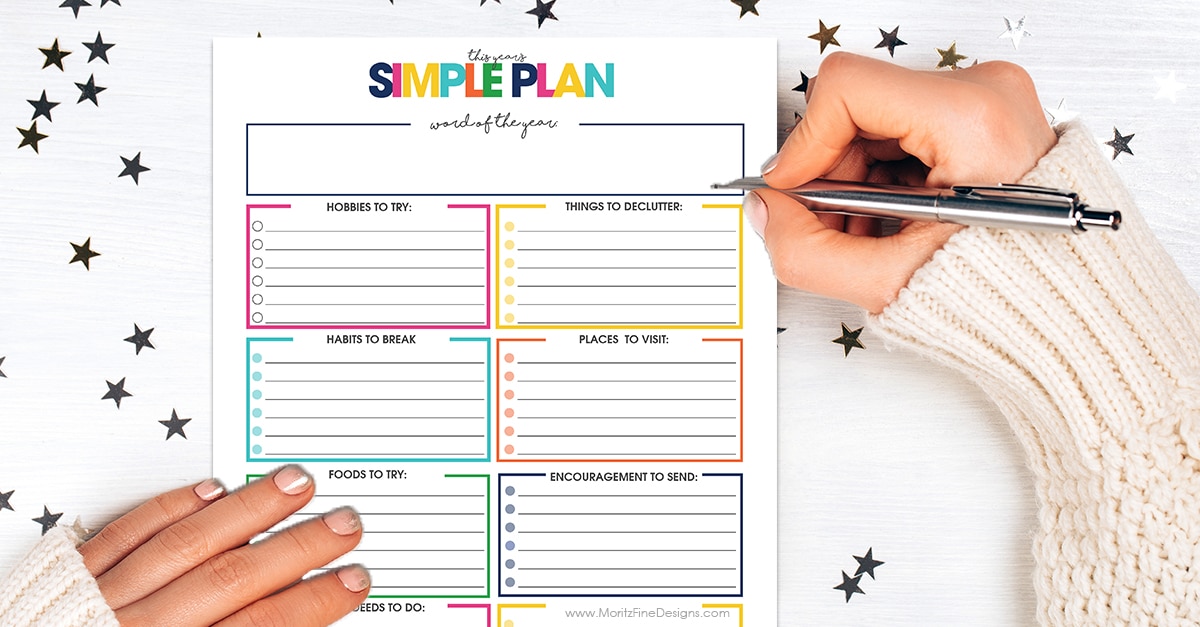 Yearly Simple Planner Printable | Free Instant Download