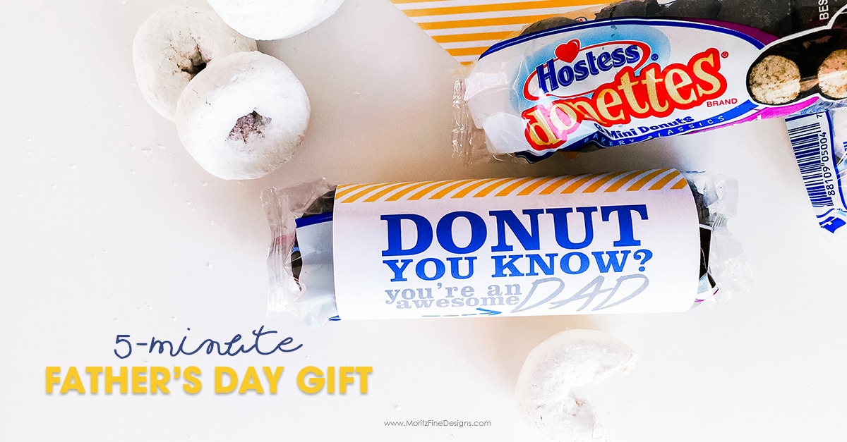 Quick and Easy Father's Day Donut Gift Idea | Free Printable
