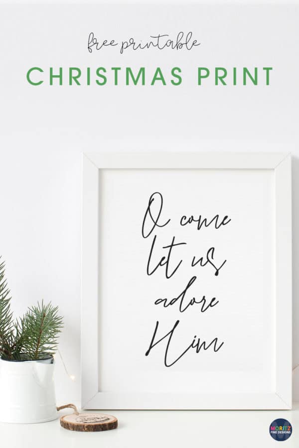 O Come Let Us Adore Him Art Print | Christmas Free Printable