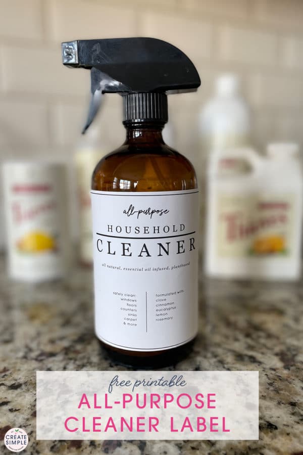 All-Purpose Household Cleaner | Printable Label
