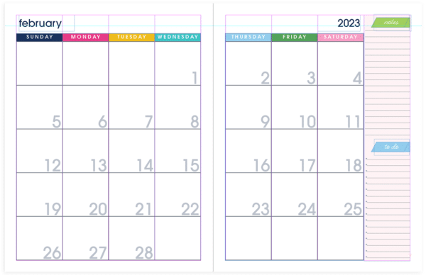 2022-2023 Monthly Calendar Planner