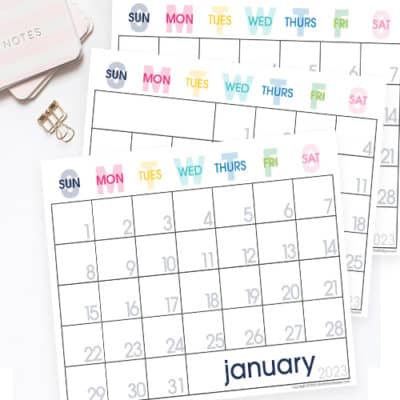 2020-2021 Monthly Calendar Planner | Free Printable Calendar Download